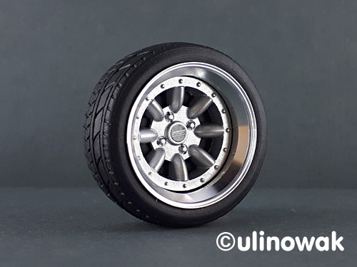 Modellbau-Nowak - Alufelge 1:18 Smoor-Design 3-teilig 13 Zoll uni